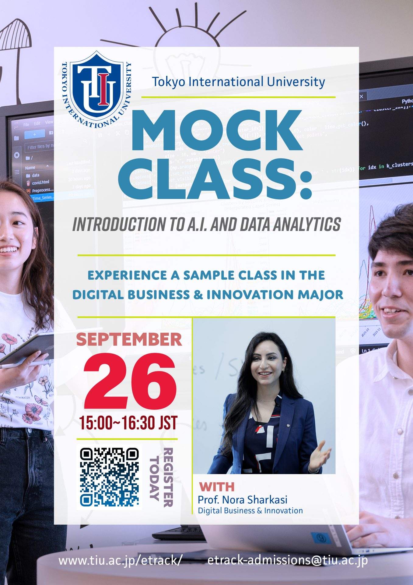 Mock Class with Prof. Nora Sharkasi, Digital Business & Innovation – TIU Etrack