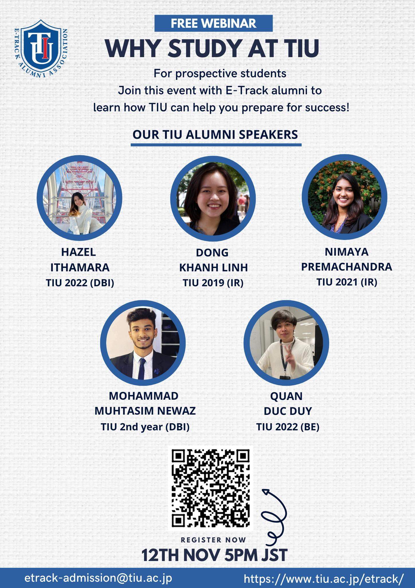 TIU Alumni Panel Discussion: Why TIU? – TIU Etrack